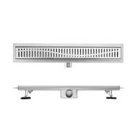 China Hotel 70*400-70*1000mm Polished SS304 Linear Floor Drain with Side Outlet Customized for sale