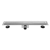 China Hotel 70*400-70*1000mm Polished SS304 Linear Floor Drain with Side Outlet Customized for sale