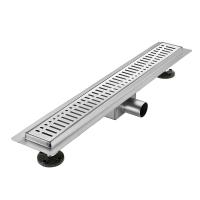 China Hotel 70*400-70*1000mm Polished SS304 Linear Floor Drain with Side Outlet Customized for sale