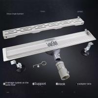 China Long Floor Usage 304 Stainless Steel Linear Floor Drain with Different Cover Channel for sale