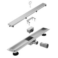 China Strainer Style 304 Stainless Steel Linear Floor Drain for Modern Washrooms and Hotels for sale