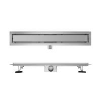 China Strainer Style 304 Stainless Steel Linear Floor Drain for Modern Washrooms and Hotels for sale