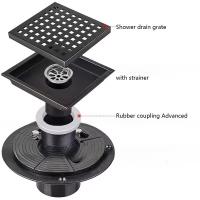 China 4inch 6inch Stainless Steel American Sink Drainage Square Floor Drain ABS Flange Base for Washroom for sale