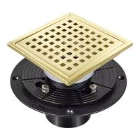 China 4inch 6inch Stainless Steel American Sink Drainage Square Floor Drain ABS Flange Base for Washroom for sale