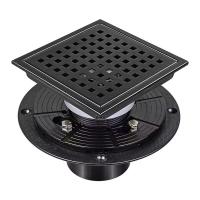 China 4inch 6inch Stainless Steel American Sink Drainage Square Floor Drain ABS Flange Base for Washroom for sale