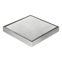 China Strainer Style Square Floor Drain with Tile Insert Grate Cover CHROME PLATE SS304 for sale