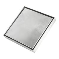 China Strainer Style Square Floor Drain with Tile Insert Grate Cover CHROME PLATE SS304 for sale