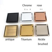 China Antique Chrome Plated Hair Catcher for Modern Square Tile Insert in Shower/Balcony for sale
