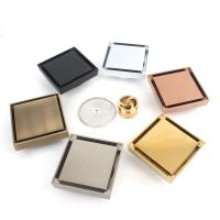 China Modern Design Hotel Bathroom 6 inch Antique Brass Floor Drain for Washing and Bathing for sale