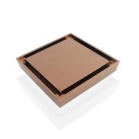 China Modern Design Hotel Bathroom 6 inch Antique Brass Floor Drain for Washing and Bathing for sale