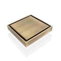 China Modern Design Hotel Bathroom 6 inch Antique Brass Floor Drain for Washing and Bathing for sale