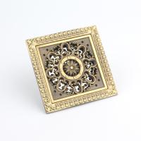 China Modern 5-Inch Antique Brass Floor Drain Cover Concealed Square Design for Hotel Bathroom Anti-Odor Usage with Basin Accessory for sale