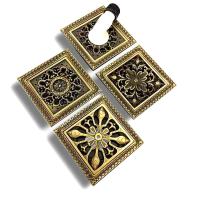 China Modern 5-Inch Antique Brass Floor Drain Cover Concealed Square Design for Hotel Bathroom Anti-Odor Usage with Basin Accessory for sale