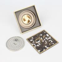 China BANGQI 20135 4-Inch Brass Sewerage Floor Drain with Chrome Plated Texture of Material for sale