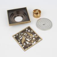 China 4 Inch Function Anti Odor Steel Square Brass Floor Drain for Bathroom and Hotel Basin for sale