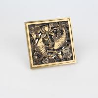 China 4 Inch Function Anti Odor Steel Square Brass Floor Drain for Bathroom and Hotel Basin for sale