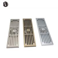 China Hotel Bathroom Basin Long Floor Drain with Antique Design Style and Strainer Mat for sale