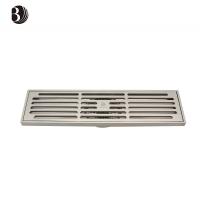 China Hotel Bathroom Basin Long Floor Drain with Antique Design Style and Strainer Mat for sale