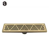 China Punch Black Anti-Sand Square Bathroom Floor Drain Cover Metal Brass Floor Drain for Basin for Hotels for sale