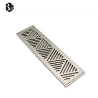China Punch Black Anti-Sand Square Bathroom Floor Drain Cover Metal Brass Floor Drain for Basin for Hotels for sale