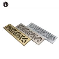 China Punch Black Anti-Sand Square Bathroom Floor Drain Cover Metal Brass Floor Drain for Basin for Hotels for sale