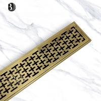 China Hotel Shower Rooms All-Copper Floor Drain with Modern Design and Plastic Strainer for sale