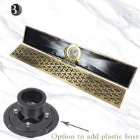 China Hotel Shower Rooms All-Copper Floor Drain with Modern Design and Plastic Strainer for sale