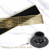 China BANGQI All-Copper Long Linear Toilet and Kitchen Bathroom Shower Drain Brass Floor Waste Drain for Basin Use for sale