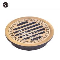 China Polished Stainless Steel Strainer Antique Brass Floor Drain Anti-Odor Deodorization Bathroom Home Use Washing Machine Friendly for sale