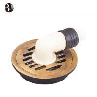 China Polished Stainless Steel Strainer Antique Brass Floor Drain Anti-Odor Deodorization Bathroom Home Use Washing Machine Friendly for sale