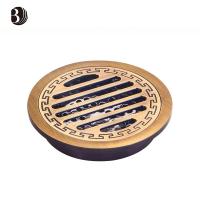 China Polished Stainless Steel Strainer Antique Brass Floor Drain Anti-Odor Deodorization Bathroom Home Use Washing Machine Friendly for sale