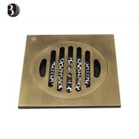 China ISO Modern Hotel 50mm Brass Shower Floor Drain with Electroplating Finish and Hair Trap Filter for sale