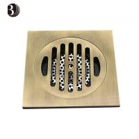 China ISO Modern Hotel 50mm Brass Shower Floor Drain with Electroplating Finish and Hair Trap Filter for sale