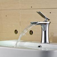 China Modern Ceramic Valve Core European Style Bathroom Under Counter Basin Waterfall Faucet for sale