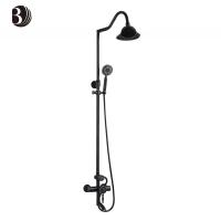 China European Style Antique Black Brass Wall Mount Handheld Shower Nozzle for Bath and Hotel High Quality Shower Mixer for sale