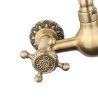 China Modern High Pressure Antique Brass Shower Head Water Saving Handheld Filter with Strainer for Hotel Usage or Home Basin for sale