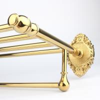 China Brass Towel Rack Fixed Bath Towel Bar Wall Mounted for Restroom Towel Display and Storage for sale