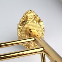 China Bangqi Antique Rose Gold Towel Rack Fixed Bath Towel Bar for Floor Usage in Bathroom for sale