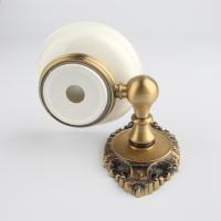 China Brass Wall Mount Ceramic Soap Dish and Towel Rack Set for Traditional Bathroom Design for sale