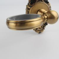 China Brass Wall Mount Ceramic Soap Dish and Towel Rack Set for Traditional Bathroom Design for sale