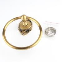China Hotel Home Bathroom Towel Rack Round Brass Wall-Mounted Organizer for Space Utilization for sale