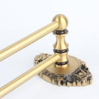 China Bangqi Hotel Collection Double Towel Rail Totally Brass Single Bath Towel Hanger Elegant Home Bathroom Accessories for sale