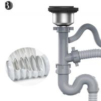 China Modern Design PVC Stainless Steel Pipe Equipment Drainer Siphon Kitchen Sink Water Drain Tank for Basin for Bathroom Application for sale