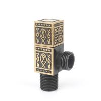 China Wholesale New Design Brass Cartrid Triangle Valve Black Wash Basin Angle Valve Bathroom Toilet Faucet Accessories Hot-Selling for sale