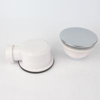 China Bangqi Modern Design White PP Main Body Plastic Floor Drain Waste Shower Tray Drain for Bathroom Bath Hotel Strainer Style for sale