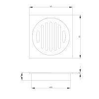 China Custom Modern Style Linear Stainless Steel Swimming Pool Floor Drain Brass Deodorant Strainer for Bathroom Basin Chrome Plated for sale