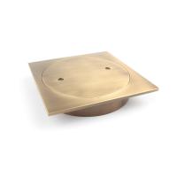 China High Quality All-Brass Floor Drain Core Gold Square Strainer Odor-Proof Linear Shape for Bathroom Use Stainless Steel Material for sale