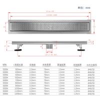 China 24-Inch Stainless Steel Long Floor Drain for Showers Design Genetic Material Polished for sale