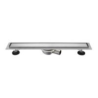 China Modern 24-Inch Anti-Odor Stainless Steel Long Floor Drain Hotel Use Shower Hair Catcher Factory Supplied Basin Drains for sale