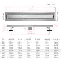 China Modern 24-Inch Anti-Odor Stainless Steel Long Floor Drain Hotel Use Shower Hair Catcher Factory Supplied Basin Drains for sale